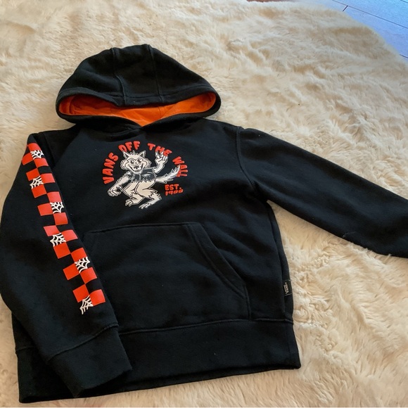 Vans | Shirts & Tops | Vans Off The Wall Kids Halloween Hoodie Wolf ...
